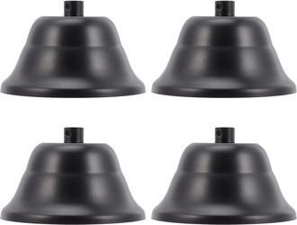 OSALADI 4 Stück Kronleuchter-Deckenplatte Eisen-Pendelleuchte Aufhänger Vintage-Kronleuchter-Montageplatte Deckenbaldachin Beleuchtungszubehör (Schwarz) Beleu