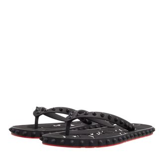 Christian Louboutin Slipper & Pantoletten - Super Loubi Flip - Gr. 37 (EU) - in Schwarz - f&uuml;r Damen