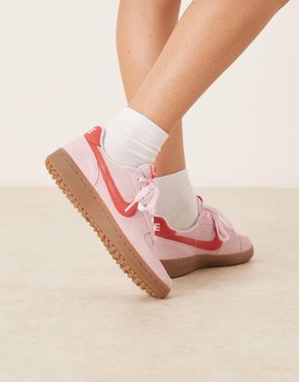 Nike Field General - Baskets unisexes - Rose et rouge