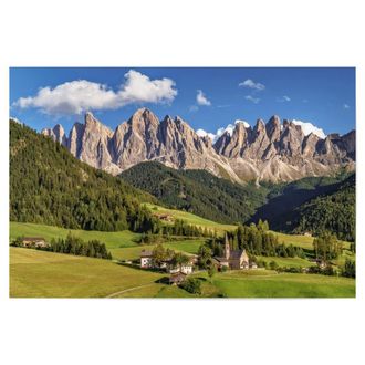 artboxONE Poster 120x80 cm Natur Sommer in Südtirol - Bild dolomiten berglandschaft dolomiten