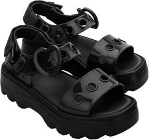 Melissa Femme Kick Off Hot Ad Sandale cale, Noir, 38 EU