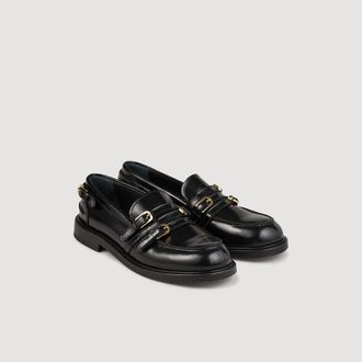 Sandro Mocassins en cuir &agrave; boucles