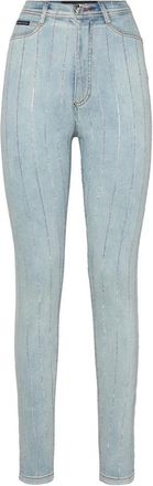 Philipp Plein Femme, Jeans, Bleu, Taille: W27 Jegging Super Taille Haute