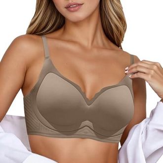 Generic Soutien Gorge Invisible Soutien Gorge sans Armature Brassiere Femme sans Armature De Classique Non Rembourr&eacute;e Push Up Amplificateur L&eacute;ger Soft T-Shirt