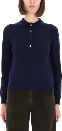 Aspesi Cashmere Polo Shirt - Blue