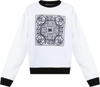 Dolce & Gabbana Homme, Sweatshirts et sweats &agrave; capuche, Blanc, Taille: L SweaT-shirt W0800