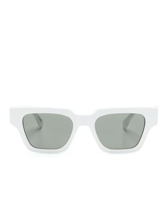 Retro Superfuture lunettes de soleil &agrave; monture rectangulaire - Blanc