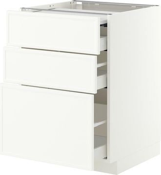 IKEA METOD / MAXIMERA Unterschr auszb Arbeitsfl/3 Schubl