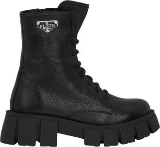 Philipp Plein Femme, Chaussures, Noir, Taille: 42 EU Low Flat Logo Bottes