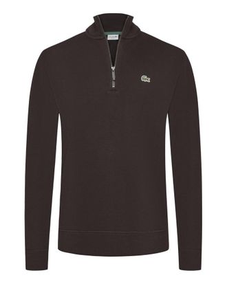 Lacoste Sweat-Troyer mit kleinem Krokodil-Aufn&auml;her, Classic Fit in