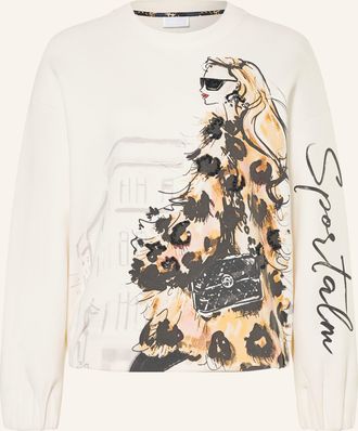 Sportalm Sweatshirt Mit Pailletten weiss