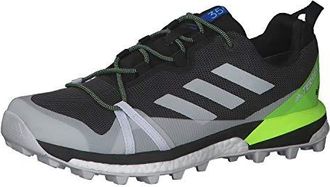 adidas Homme Terrex Skychaser Lt GTX Chaussure de Piste dathl&eacute;tisme, Noir Noir/Gris Dash/Vert Signal, 41 1/3 EU