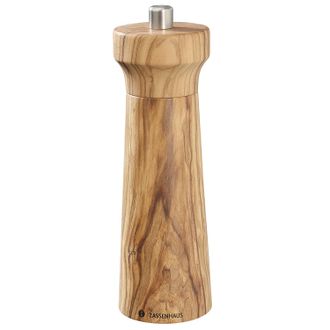 Zassenhaus Salzm&uuml;hle WESTERLAND | Olivenholz | mit stufenlos verstellbarem Hochleistungs-Keramikmahlwerk | Gew&uuml;rzm&uuml;hle f&uuml;r Salz | 18 cm, &Oslash; 5,4 cm