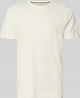Fynch-Hatton T-Shirt mit Rundhalsausschnitt und Label-Stitching