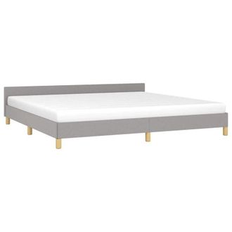 vidaXL Bettgestell ohne Matratze Hellgrau 200x200 cm Stoff Vidaxl