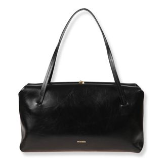 Jil Sander Lederhandtasche mit Druckknopfverschluss - - Bags - Damen - Schwarzk - ONE SIZE