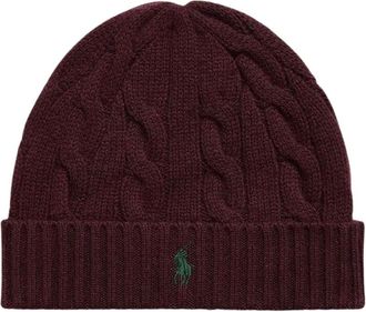 Polo Ralph Lauren Bonnet en laine et cachemire - Homme - Accessoires - Rouge - Taille: ONE Size