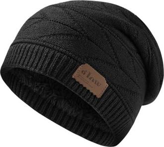 Generic Bonnet Femme Hiver Bonnet Femme Chapeau Femme Hiver Confortable Classique - Bonnet Laine Velours &Eacute;pais Unisexe, Coupe-Vent Thermique, Parfait pour Hom