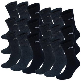 Puma 9 Paar Sportsocken Tennis Socken Gr. 35-49 Unisex f&uuml;r sie und ihn, Farbe:321 - navy, Socken & Str&uuml;mpfe:43-46