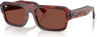 Ray-Ban Flacko Bio-based Sonnenbrillen Havana Rot Fassung Rot Glas 56-20