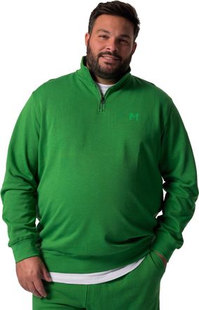 Men Plus Herren gro&szlig;e Gr&ouml;&szlig;en &Uuml;bergr&ouml;&szlig;en Menswear L-8XL Men+ Sweat-Troyer, Basic, Zippkragen, bis 8 XL hellgr&uuml;n 7XL 834856436-7XL