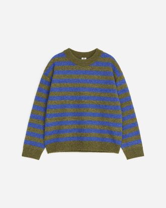 Arket Pullover Aus Wolle Und Alpakawolle -Gr&uuml;n
