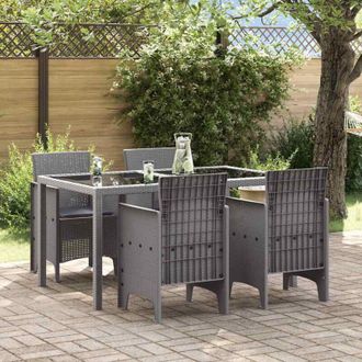 vidaXL Chaise de jardin 4 pcs Gris clair 53 x 49 x 85 cm pp Vidaxl