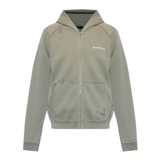 Acne Studios Logo Hoodie - - Sweatshirts & Hoodies - Herren - Gr&uuml;n - XL/2XL