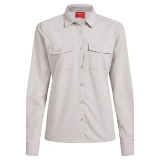 Craghoppers Loukkos Hemd f&uuml;r Damen, Nosilife, Lang&auml;rmlig (Auster-Grau)