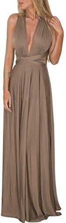 Ibtom Femme Robe Longue de Cérémonie Chic Robe Ado Multi-Style Sexy Taille Haute sans Manche Robe Fille dEté Bandage de Soirée Cocktail Demoiselle dhonneur 