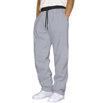Generic Pantalon de surv&ecirc;tement pour homme, v&ecirc;tement de sport avec poches, cordon de serrage, pantalon cargo d&eacute;contract&eacute;, pantalon de jogging l&eacute;ger et respira