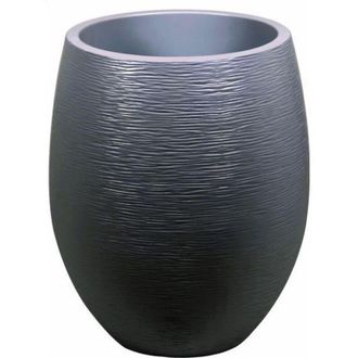 Eda Pot &agrave; r&eacute;serve deau rond 50cm - Capacit&eacute; 53L - Plastique anti UV - Double paroi - Couleur gris - Pour int&eacute;rieur et ext&eacute;rieur