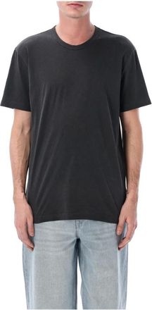 James Perse Homme, Tops, Noir, Taille: 2XL Short Sleeve Crew Neck