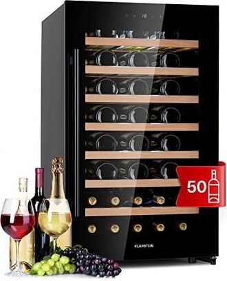 Klarstein Klarstein Cave a Vin, R&eacute;frig&eacute;rateur &agrave; Vin avec Porte en Verre, Cave &agrave; Vin de Vieillissement, Zone Unique, Prosecco, Bi&egrave;re, Ecran Tactile, R&eacute;frig&eacute;rateu