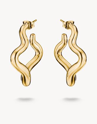 Thomas Sabo boucles doreilles cr&eacute;oles ondul&eacute;es dor&eacute;es
