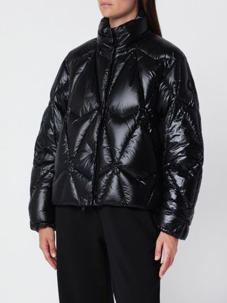 Moose Knuckles Kurze Daunenjacke aus gestepptem Nylon mit Stehkragen und &uuml;berschnittenen Schultern