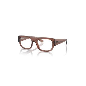 Ray-Ban Kristin Optics Bio-based Braun Transparent Fassung Klar Glas Polarisiert 52-20