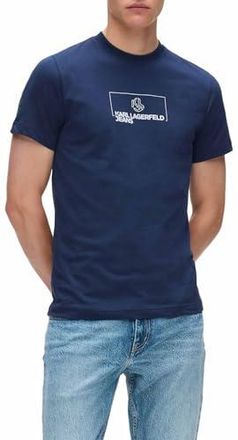 Karl Lagerfeld Homme T-Shirt Slim &Agrave; Manches Courtes avec Logo Coupe Slim, Noir, XL
