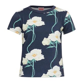 Kenzo Femme, Tops, Bleu, Taille: 40 FR T-shirt &agrave; motif floral