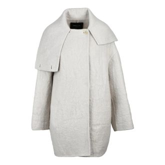 Fabiana Filippi Femme, Manteaux, Gris, Taille: 36 FR Manteau Caban en laine mohair