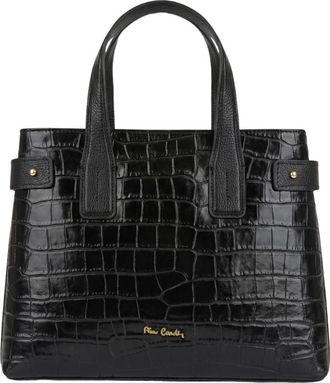 Pierre Cardin Sac &agrave; main en cuir effet crocodile - Femme - Sacs - Noir - Taille: ONE Size