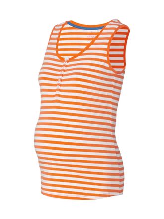 Esprit Damen Nursing Sleeveless Stripe T-Shirt, Orange-811, Small