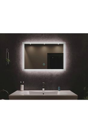 MID.YOU Mid.you Badezimmerspiegel, Glas, rechteckig, 80x53x3.2 cm, Badezimmer, Badezimmerspiegel, Beleuchtete Spiegel