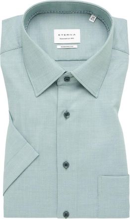 Eterna Kurzarmhemd aus Baumwolle mit Struktur, Modern Fit in