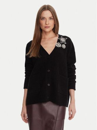 Kaos Strickjacke RI1KT023 Schwarz Regular Fit