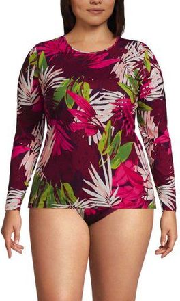 Lands End Badeshirt, Damen, Größe:48-50 plus, Rot, Nylon-Mischung, by Lands End