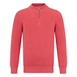 Moorer Half-zip Pullover - - Knitwear - Herren - Rot - 3XL
