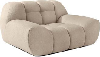 Konsimo Modernes Sitzer Sofa VENA - Stylisches Japandi Couch, Boucl&eacute;-Stoff, Komfortabel & Ergonomisch - Wohnzimmer Couch Design, Premiumqualit&auml;t aus EU. (beig