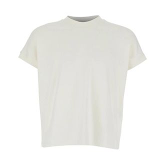 Versace T-Shirt aus besticktem Stretch-Baumwolljersey - - Tops - Herren - Wei&szlig; - XL