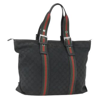 Gucci Pre-owned Vintage GG Canvas Tote Bag - - Pre-owned - Damen - Schwarzk - ONE SIZE
